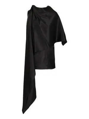 Bottega Veneta Silk Satin Top - Black