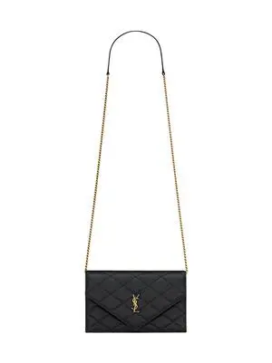 Saint Laurent Paris Leather Crossbody Bag With Metal Cassandre Logo - Multicolor