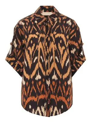 Zimmermann Aster Relaxed Shirt - Brown