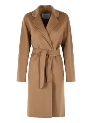 Max Mara Max Mara 'Aceri' Camel Cashmere Wrap Coat Women Brown