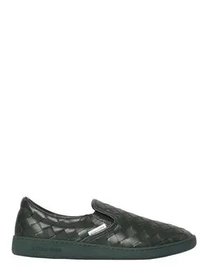 Bottega Veneta Sawyer Woven Leather Sneakers - Black