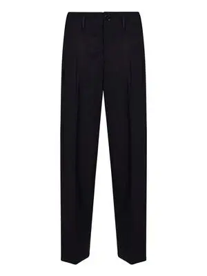 AMI Paris Virgin Wool Double-pleat Trousers - Multicolor