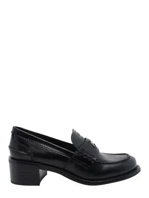 Miu Miu Logo Pump Loafers - Black