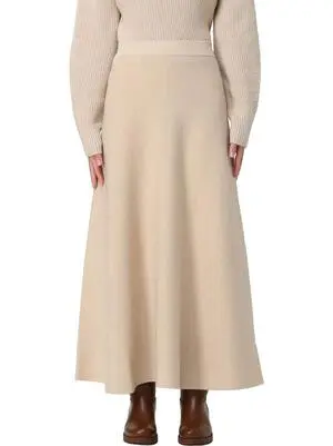 Max Mara Solid Midi Skirt - Cream