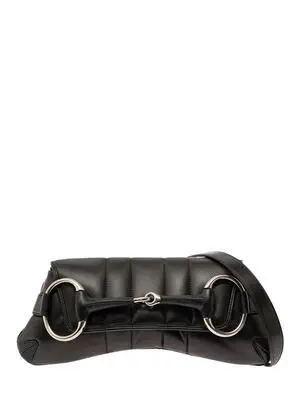 Gucci Leather Shoulder Bag With Maxi Horsebit - Multicolor