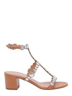 AQUAZZURA Afterglow Pump Sandals - Brown