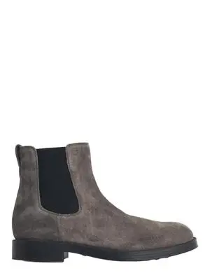 TOD'S Chelsea' Grey Suede Leather Ankle Boots - Gray
