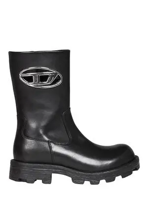 DIESEL® Black D-hammer Cut-out Biker Boots - Multicolor