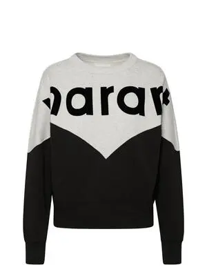 Isabel Marant Étoile ISABEL MARANT ETOILE Two-Color Cotton Blend Houston Sweatshirt Black