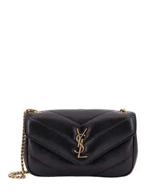 Saint Laurent SAINT LAURENT Loulou Mini Leather Crossbody Bag Multicolor