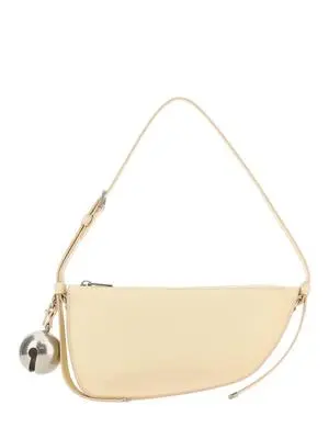 Burberry Cream Leather Shield Mini Shoulder Bag - Yellow