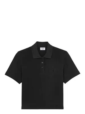Saint Laurent Cassandre Cotton Pique Polo Shirt - Multicolor
