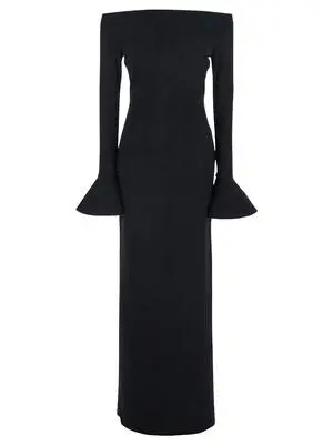 Solace London Anica Floor-length Dress - Black