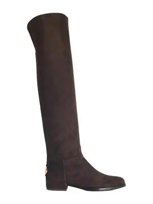 Dolce & Gabbana Ebony Suede Boots - Brown