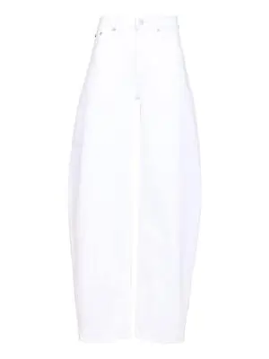 Alaïa Rounded Cotton Trousers - White