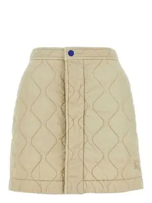 Burberry BURBERRY Quilted Nylon Mini Skirt Brown