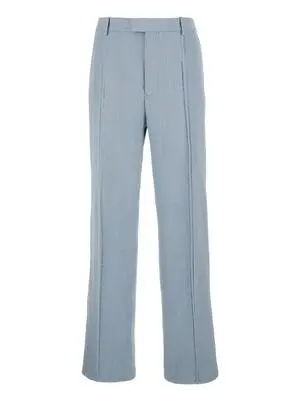 Bottega Veneta Silk Blend Tailored Straight Pants - Multicolor