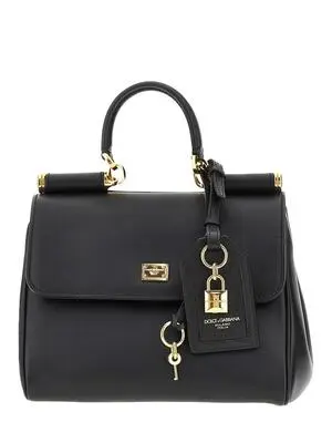 Dolce & Gabbana Plongé Leather My Sicily Bag - Black