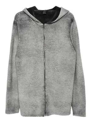 Avant Toi Cashmere Merino Hooded Cardigan - Gray