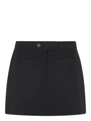 COURREGES Wool Blend Miniskirt - Black