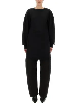 LEMAIRE Wool Shirt With Slits - Black