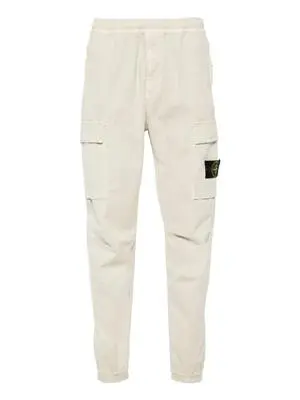 Stone Island STONE ISLAND Organic Cotton Cargo Trousers White