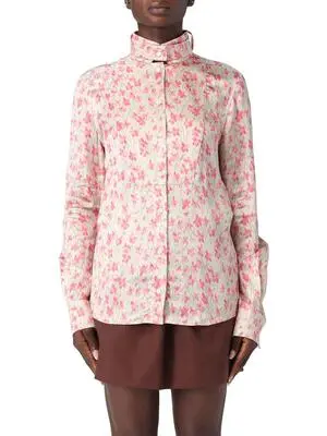 Loewe Floral Print Long Sleeve Shirt - Pink