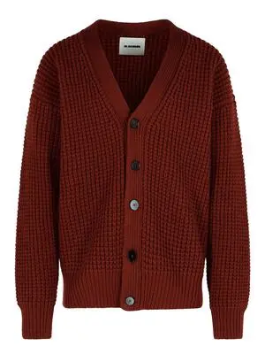 JIL SANDER Virgin Wool Cardigan - Multicolor