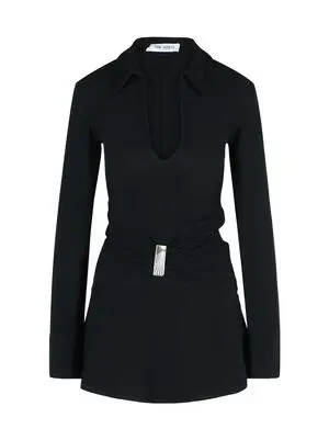 Attico Viscose Blend Mini Dress - Black