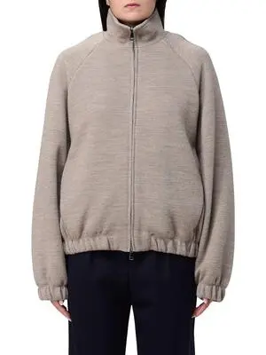 Max Mara MAX MARA Zip Up Knit Sweater Cream
