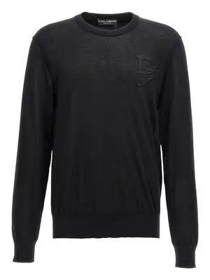 Dolce & Gabbana Logo Embroidery Sweater - Black