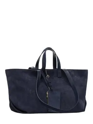 A.p.c. Leather Suede Finish Shoulder Bag - Blue