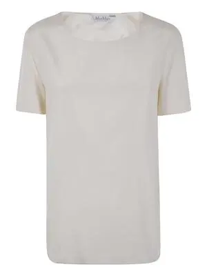 Max Mara Silk Blend T-shirt - Cream