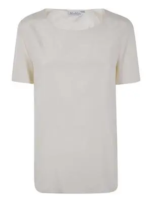 Max Mara Silk Blend T-shirt - Cream