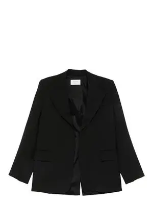 Sportmax Single-breasted Peak Lapel Blazer - Black