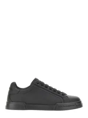 Dolce & Gabbana DOLCE & GABBANA Nappa Leather Portofino Sneakers Black