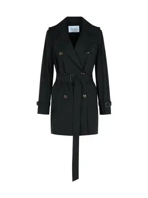 Max Mara Landa' Cotton Trench Coat - Black