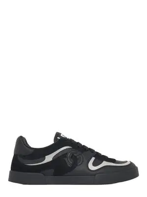 Dolce & Gabbana Strobel Portofino Leather Sneakers - Black