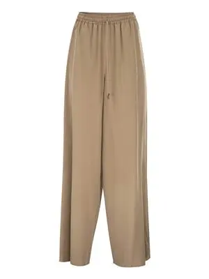 Max Mara Wide-leg Silk Trousers - Multicolor