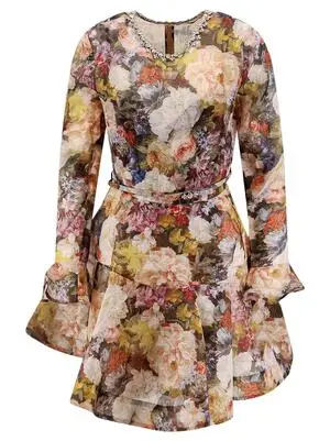Zimmermann Alchemy Linen And Silk Dress - Multicolor
