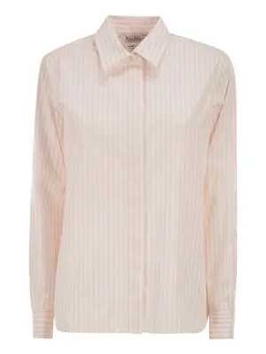 Max Mara Striped Poplin Shirt - Pink