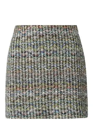 Missoni Metallic Viscose Blend Sequin Mini Skirt - Gray