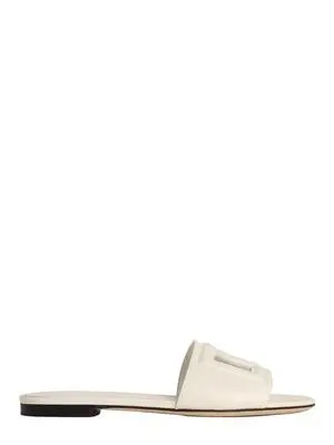 Dolce & Gabbana DOLCE & GABBANA Leather Slippers White