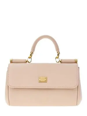 Dolce & Gabbana Plongé Leather My Sicily Bag - Pink