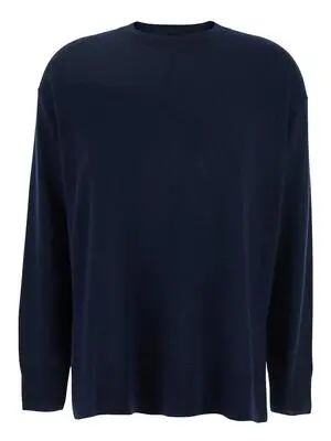 Max Mara S 'verona' Blue Sweater With Dropped Shoulders In Wool - Multicolor