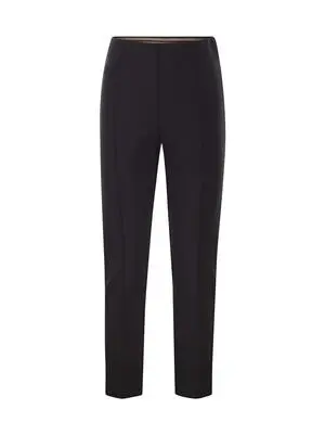 Max Mara Pergola Slim Fit Trousers - Black
