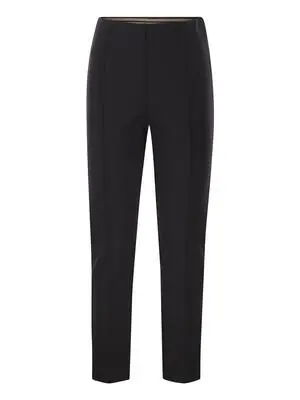 Max Mara Pergola Slim Fit Trousers - Black