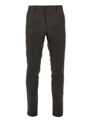 Dolce & Gabbana Dolce & Gabbana Virgin Wool Twill Tailored Pants Brown