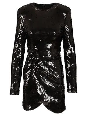 ROTATE BY BIRGER CHRISTENSEN Sequin Mini Dress - Black