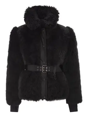 Moncler Valdivian Shearling Down Jacket - Black